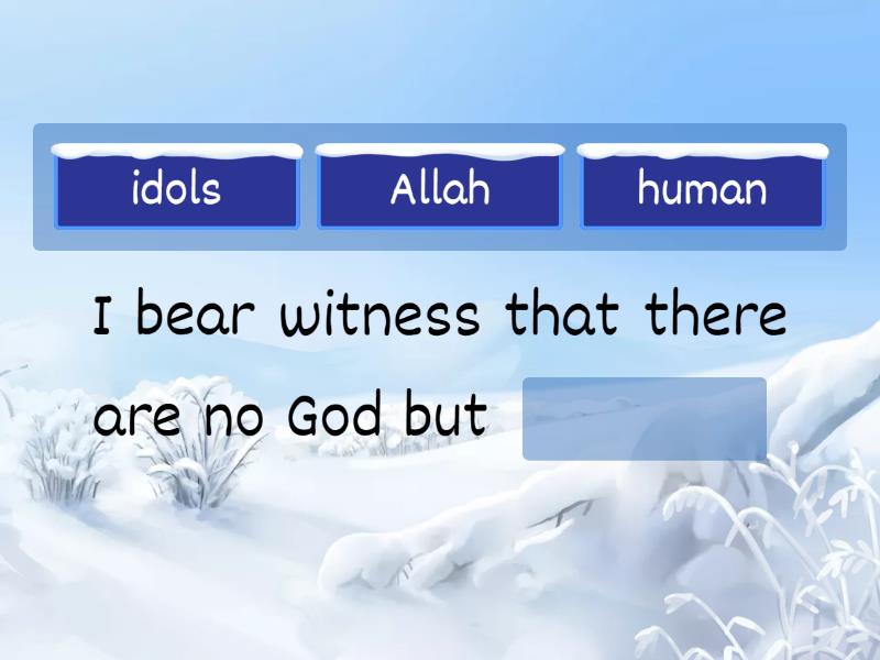 Five Pillars of Islam - Complete the sentence