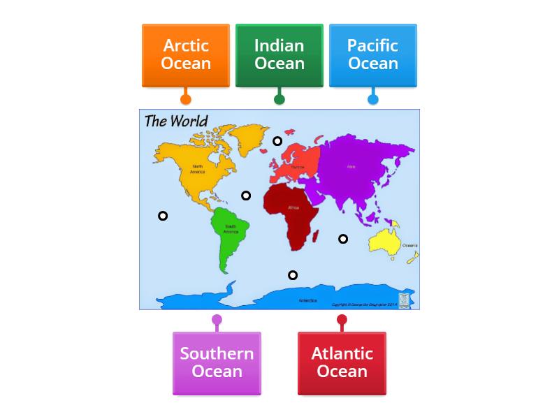 Labeling the Oceans - Labelled diagram