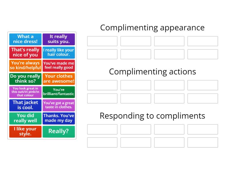 Giving compliments - Group sort