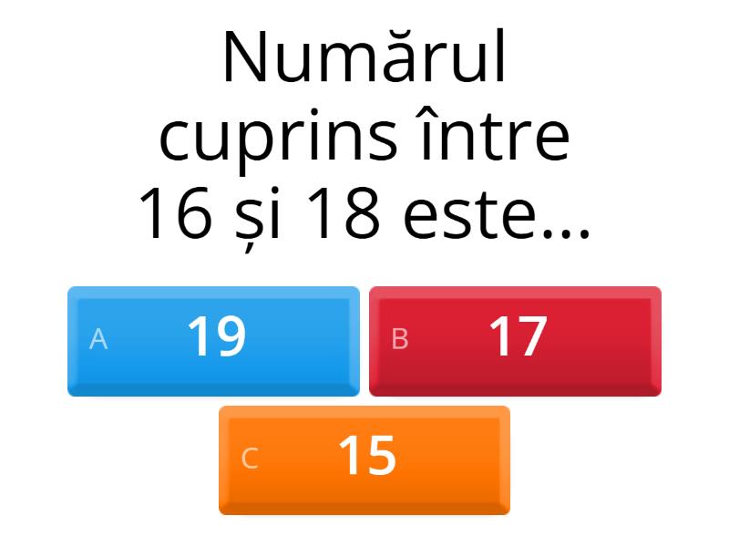 Numerele naturale 0-31 - Quiz