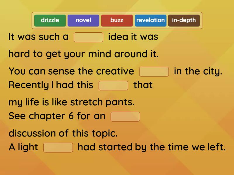 Unit 5 Reading Part 7 - Completar la frase