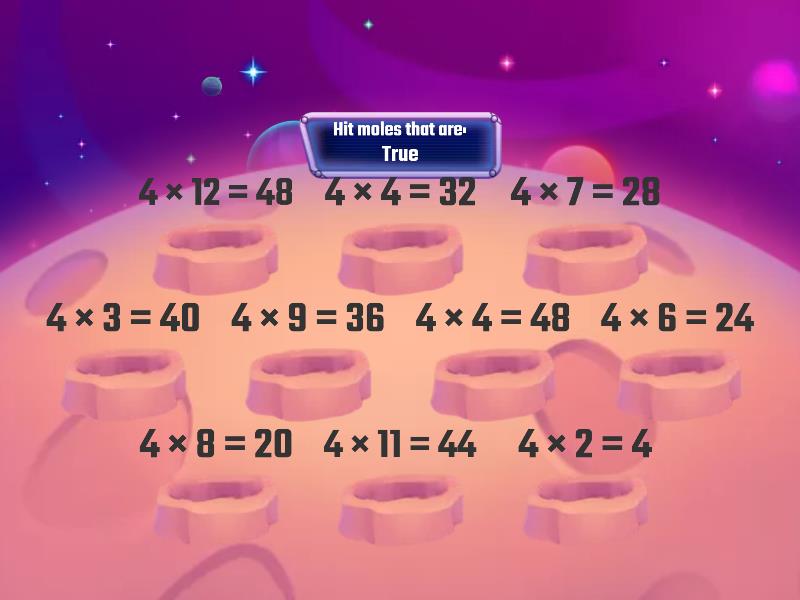 Time table 4 multiplication - Aplastatopos