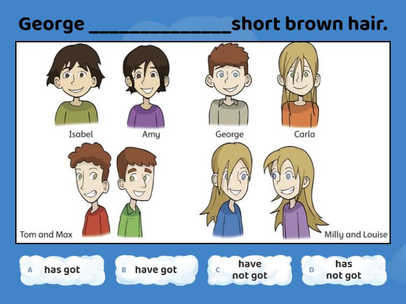 SE "have got" (appearance description) - Quiz