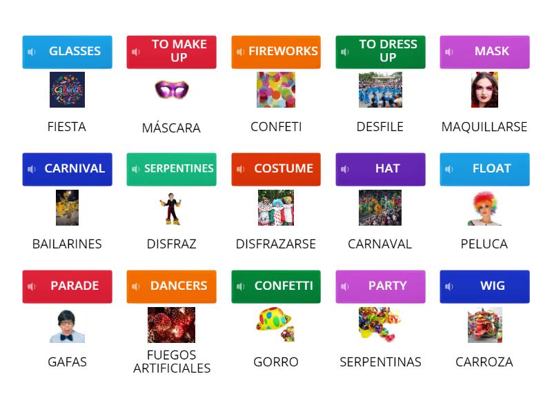 CARNIVAL VOCABULARY - Unscramble