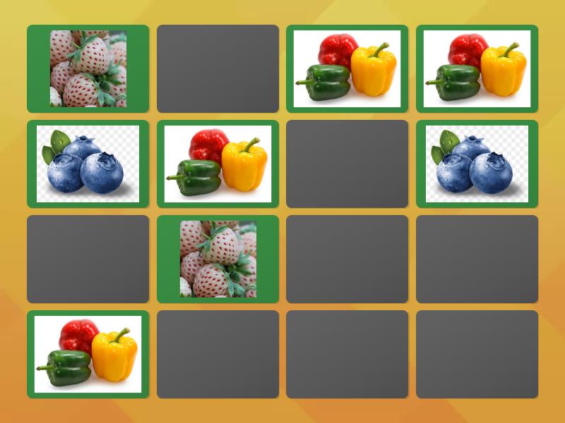 Fruit and vegetable - Matching pairs