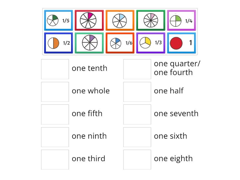 Fractions Spelling - Match up