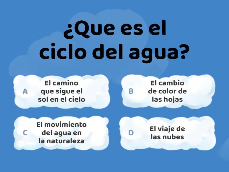 EL CICLO DEL AGUA - Cuestionario