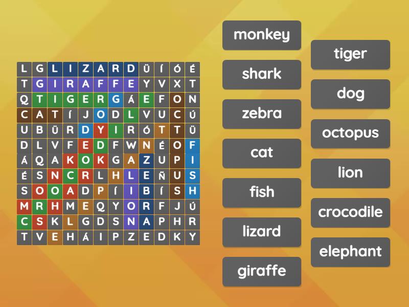 word soup - Sopa de letras