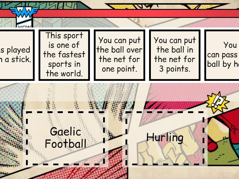 Irish Sports - Speed sorting