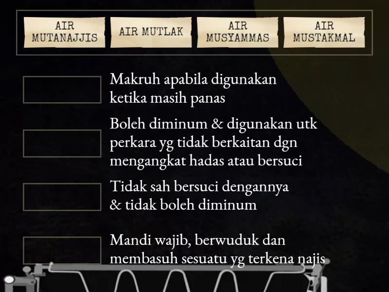 KEGUNAAN JENIS-JENIS AIR - Match up