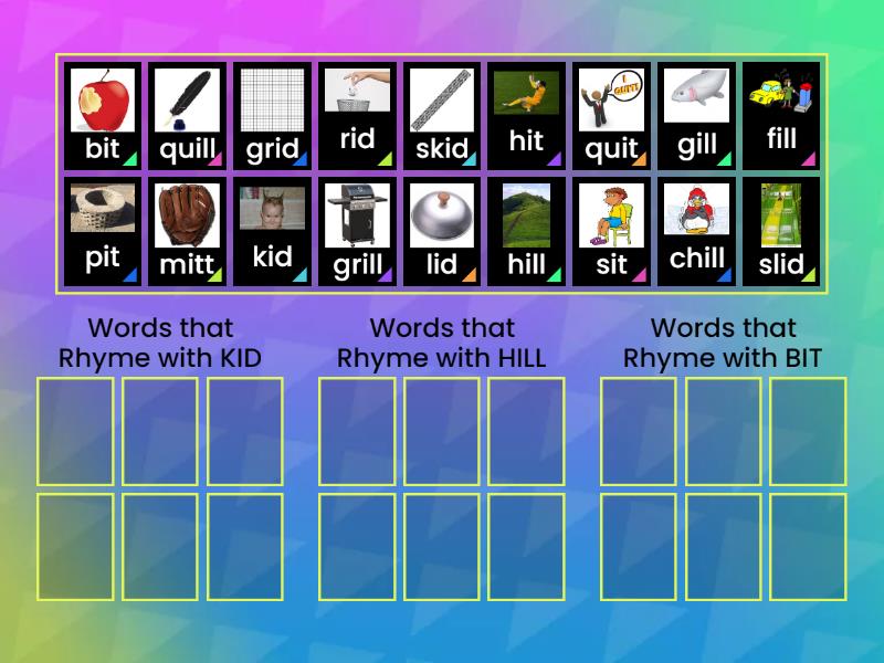Short I Rhymes - Group sort