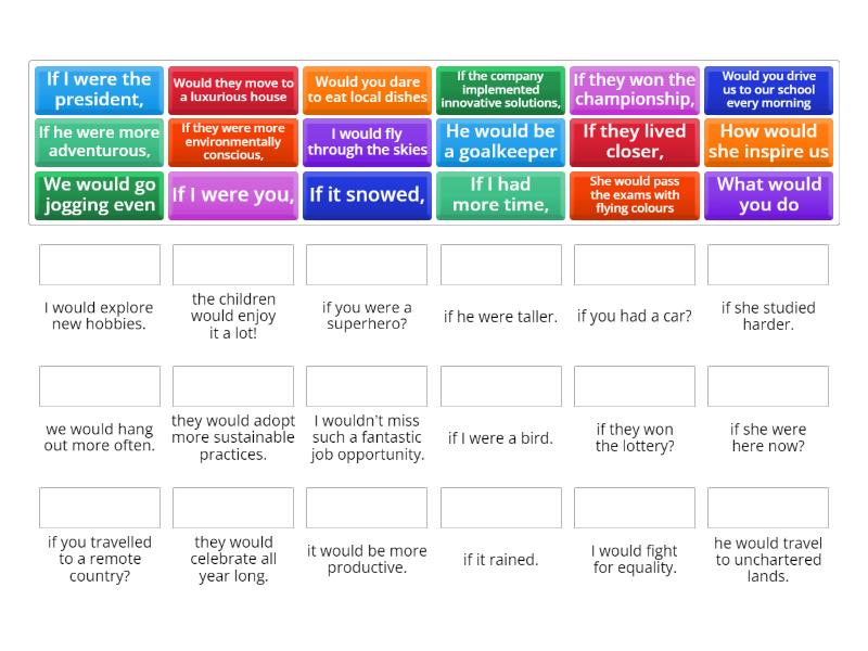 Second Conditional Clauses 1 - Une las parejas
