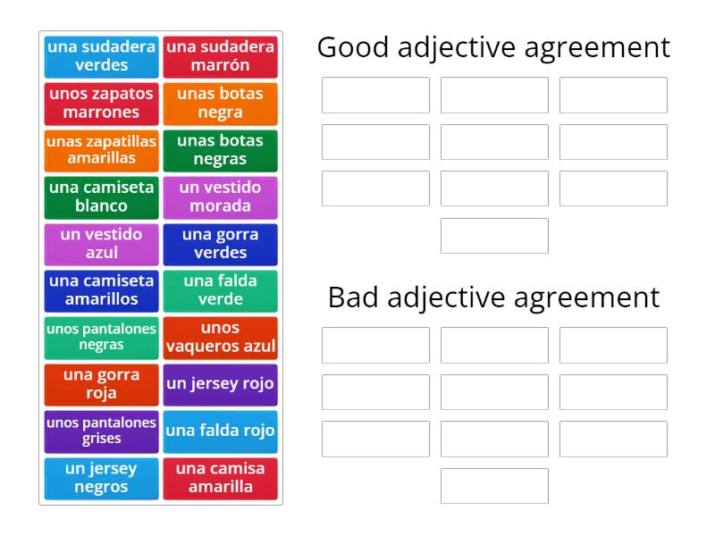 Viva 2 Mod 4.4 clothes + adjectives - Group sort
