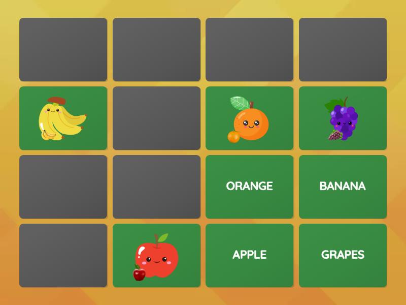 3RD GRADE FRUITS - Parejas