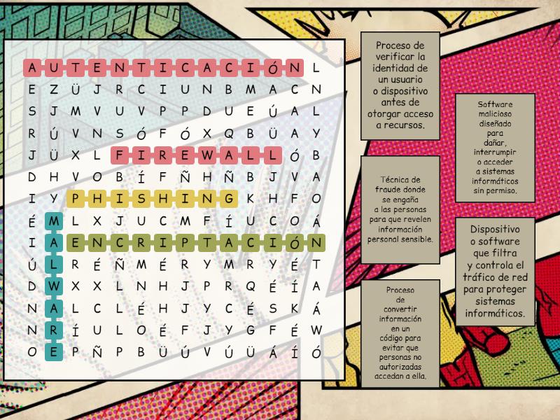 ciberseguridad - Sopa de letras