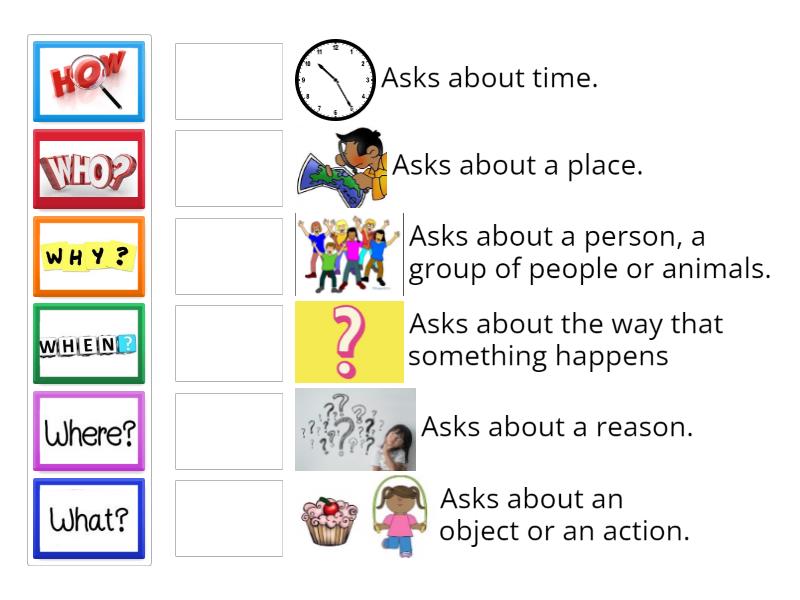 Identifying Wh-questions - Match up