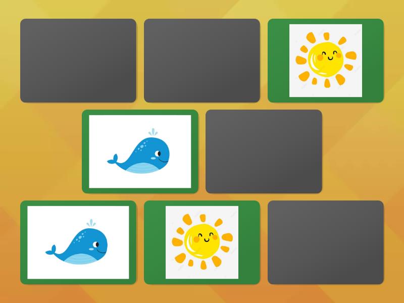 Memory game greetings - Matching pairs