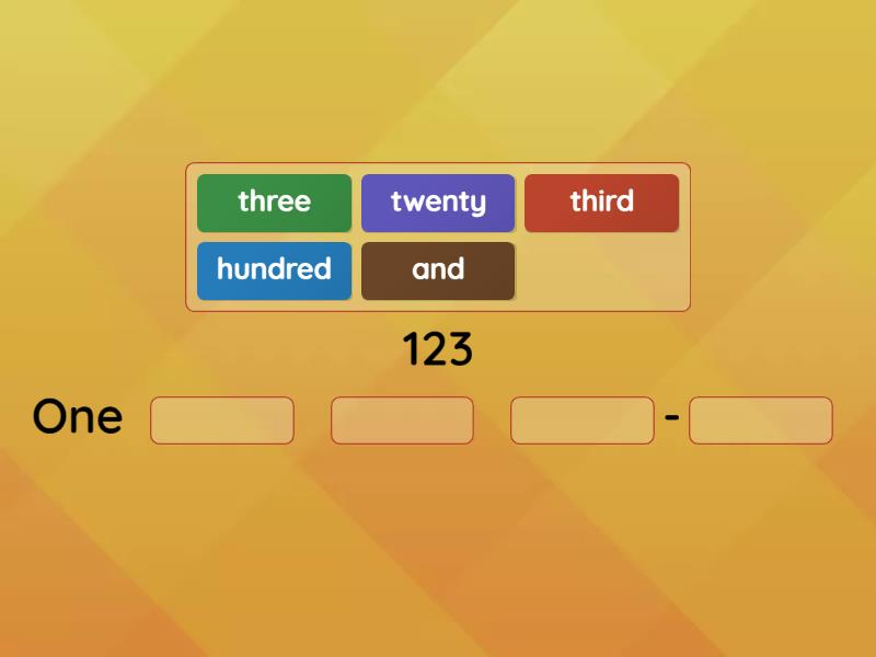 Flyers - Numbers 100-1000 - Complete the sentence