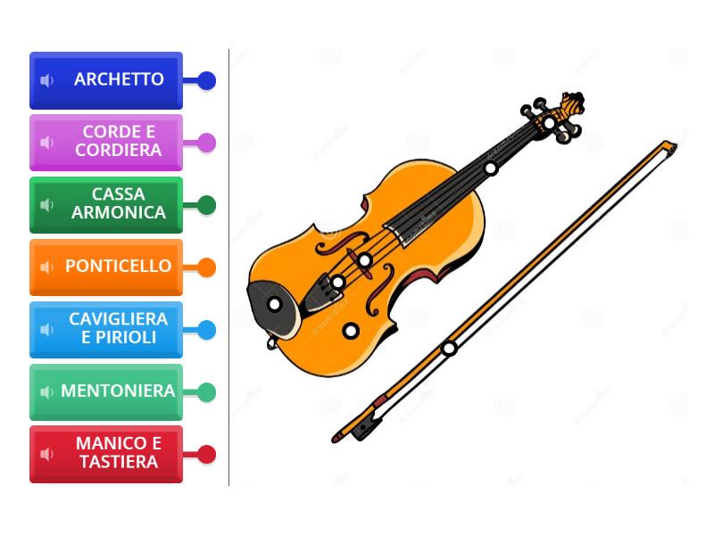 IL VIOLINO E LE SUE PARTI - Labelled diagram