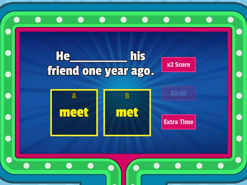 past tense with ago - Gameshow quiz