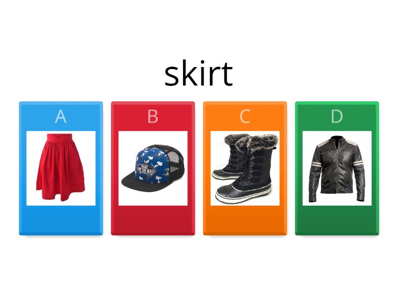 Test - Clothes vocabulary - Cuestionario