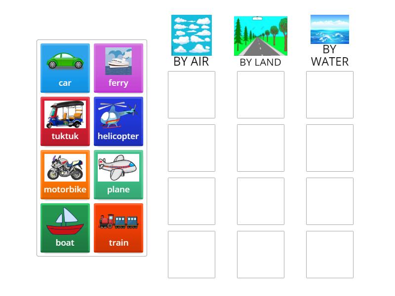 ways of getting around - Group sort