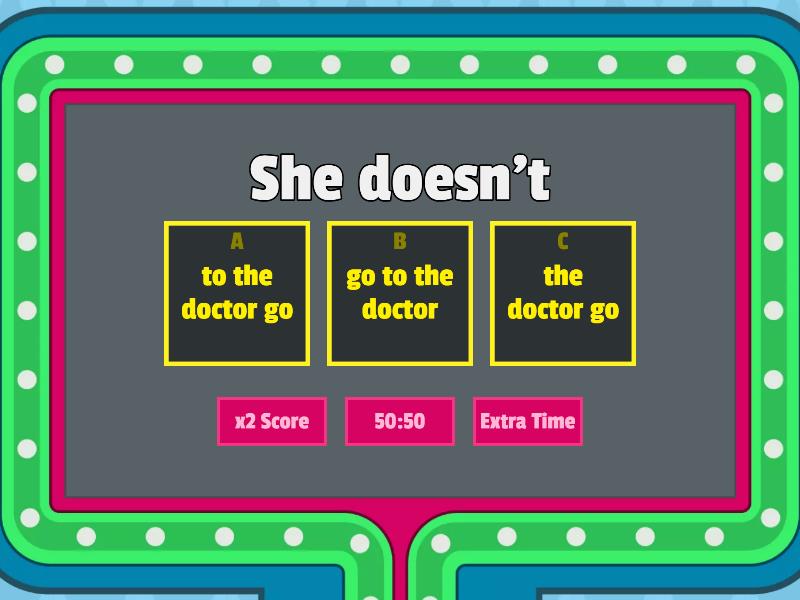 The perfect sentence - Gameshow quiz