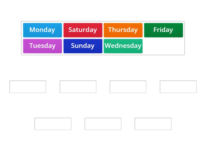 Days of the week - Group sort
