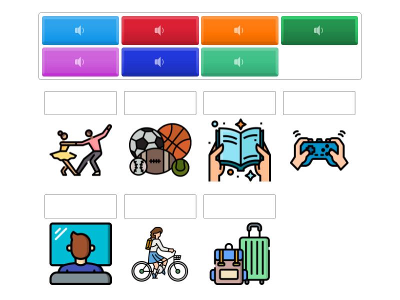 HOBBIES AND INTERESTS - Match up