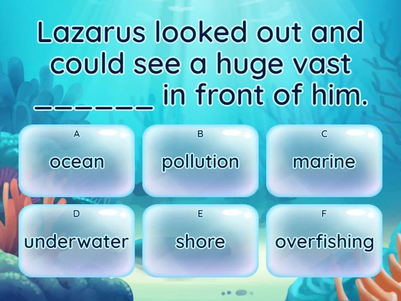 Complete the sentences (Sea related words) - Test