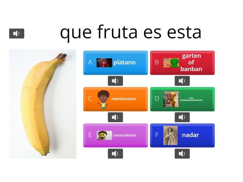 cuestionario de frutas 1 - Quiz