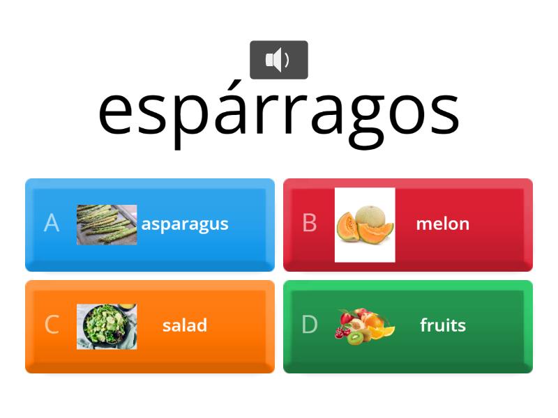 Cognates: La comida - Quiz