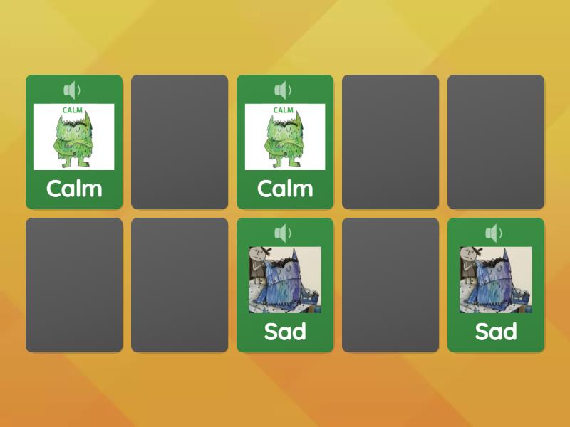 The color monster - Matching pairs