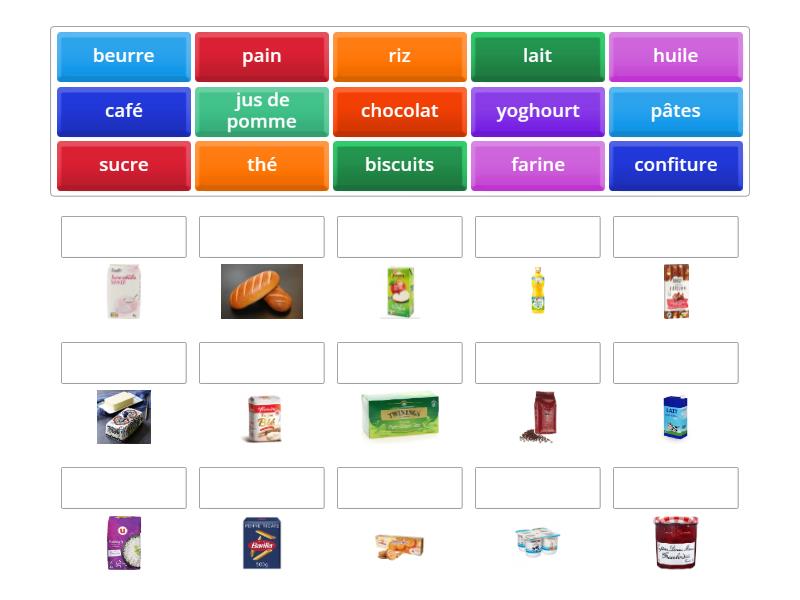 Les aliments - Match up