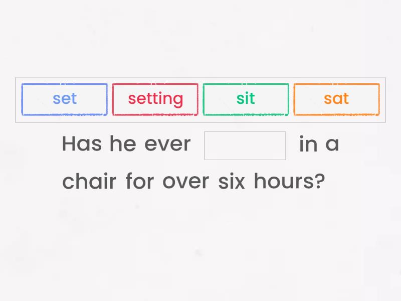 Present Perfect Quiz - Missing word