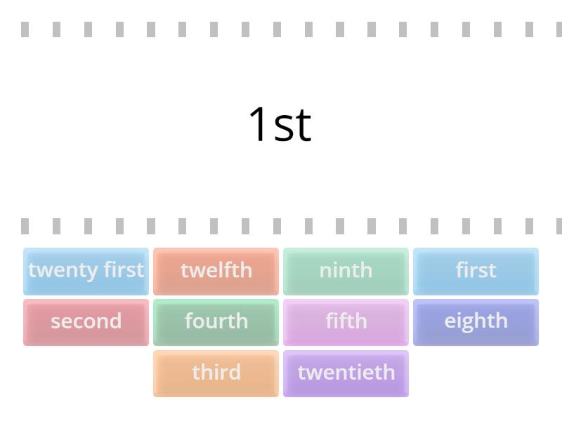 Spotlight 5 Module 3a Ordinal numbers - العثور على العنصر المطابق