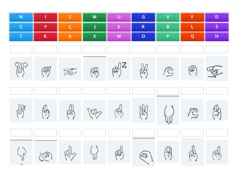 Alfabeto em libras - Match up