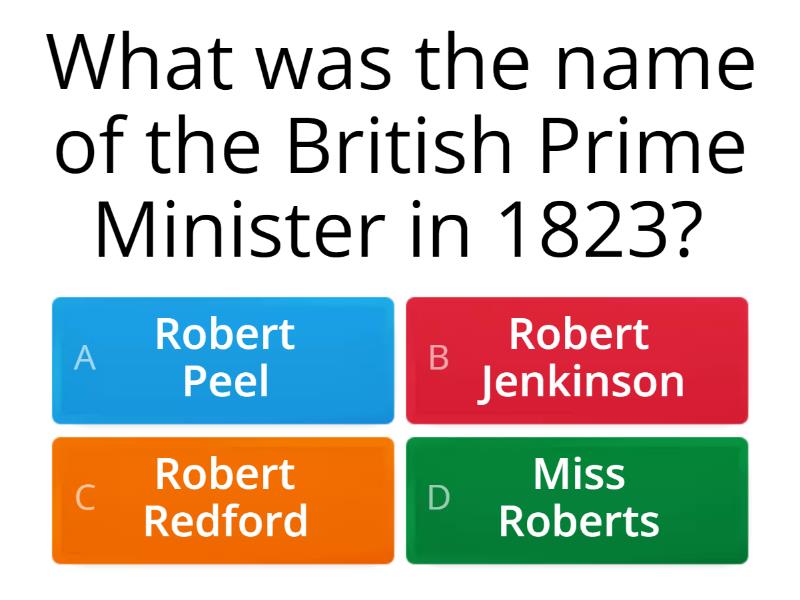Miss Hibbert's Bicentenary - Quiz