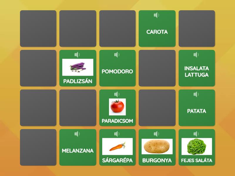 ortaggi bilingue - Matching pairs ortaggi bilingue - Matching pairs