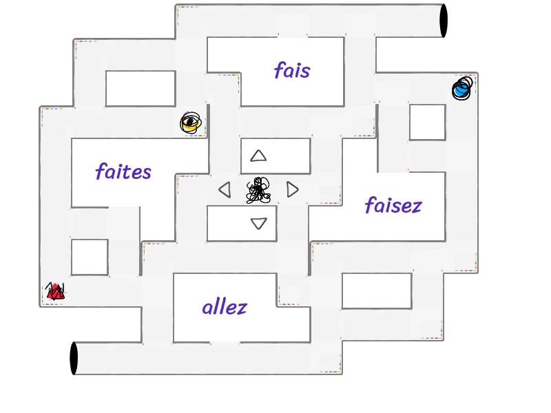 labyrinthe conjugaison du verbe faire - Maze chase