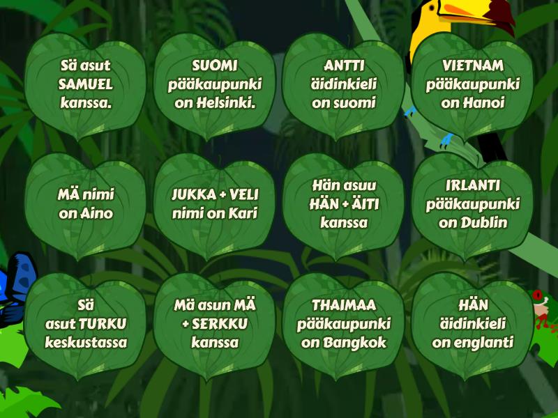 Nuoret: genetiivi - Kaksipuoleiset kortit