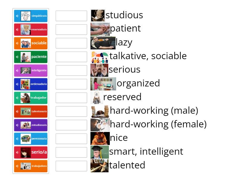 Personality Traits - Match up