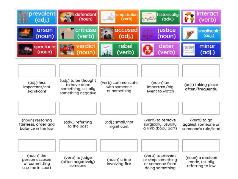 PACT: Key vocabulary task 1 - Match up PACT: Key vocabulary task 1 - Match up