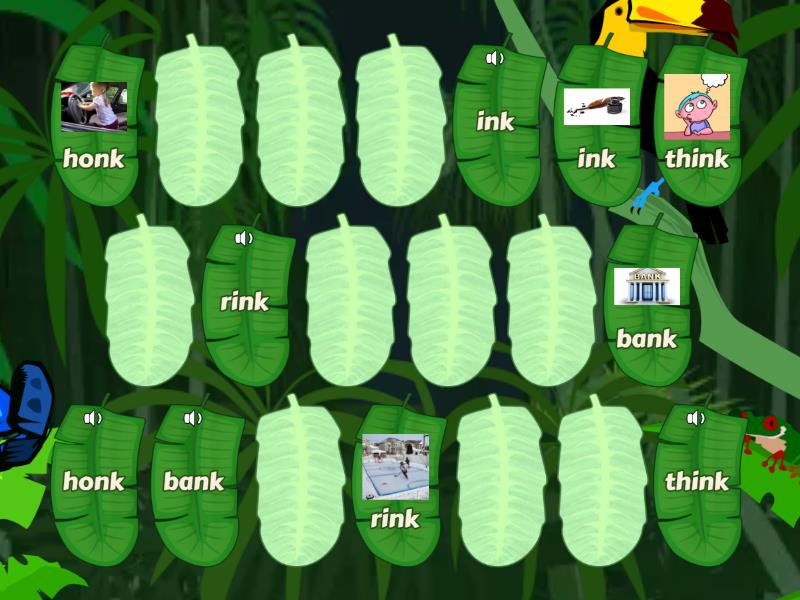 nk /ŋk/ – spelling rule - (UFLI Lesson 52) - Matching pairs