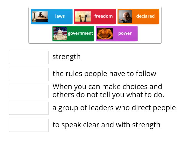Unit 4 Activity 4 - Key Vocab - Match up