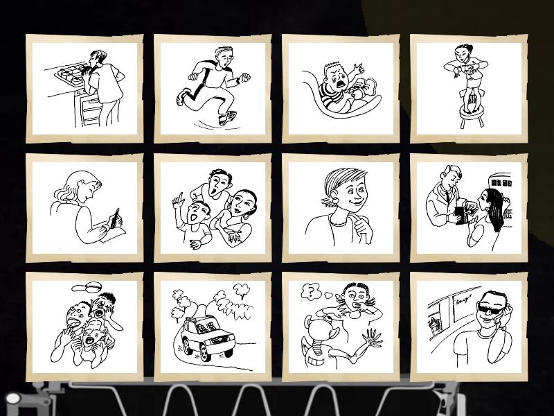 Present Continuous _wh-questions - Flip tiles