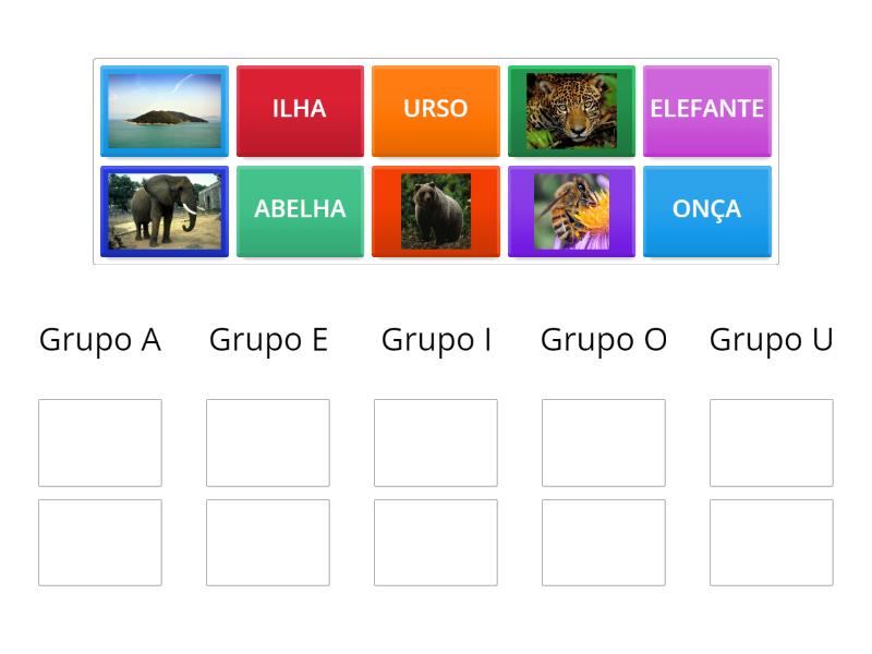 PAREAMENTO DAS VOGAIS - Group sort