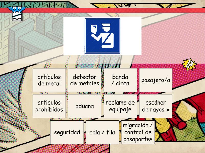 Aviones 3 - Vocabulario| Seguridad - Find the match