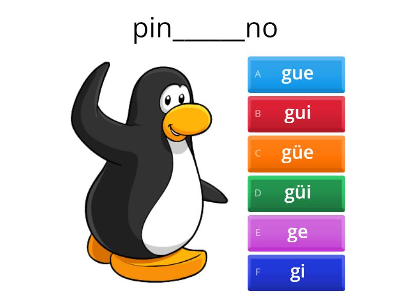 Uso ge, gi, gue, gui güe y güi - Quiz