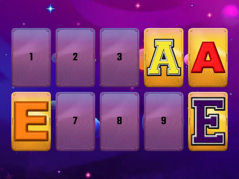 VOWELS MATCHING - 1ST LEVEL - Matching pairs